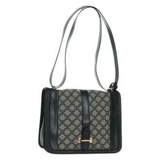 Celine Sac bandouli&egrave;re en toile Macadam Pre-owned - Femme - Pre-owned - Noir - Taille: ONE Size