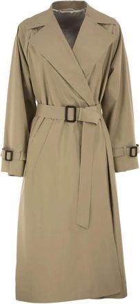 Max Mara Trench-coat classique ceintur&eacute; - Femme - Manteaux - Beige - Taille: 34 FR