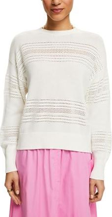 Esprit 034ee1i306 Sweater, 110/Off White, S Femme