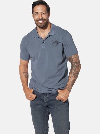 Jan Vanderstorm Poloshirt BRORTE mit Brustprint & Stickerei