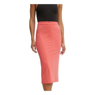 Pinko Pinko - Jupe crayon fendue - Femme - Jupes - Rouge - Taille: 36 FR