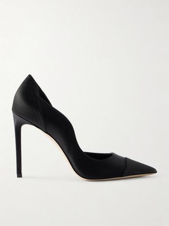 Jimmy Choo London Brigitte 100 Pumps Aus Satin - Schwarz