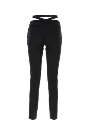 The Attico Womens Black Jersey Pant 100 Pantaloni Trousers