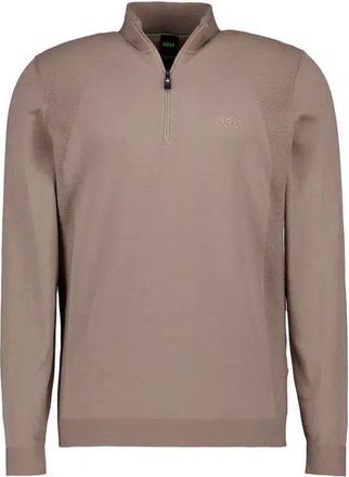 HUGO BOSS Herren Pullover braun unifarben