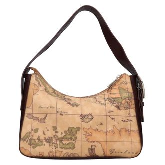 Alviero Martini 1A Classe Sac classique en cuir et similicuir avec imprim&eacute; Geo - Femme - Sacs - Brun - Taille: ONE Size