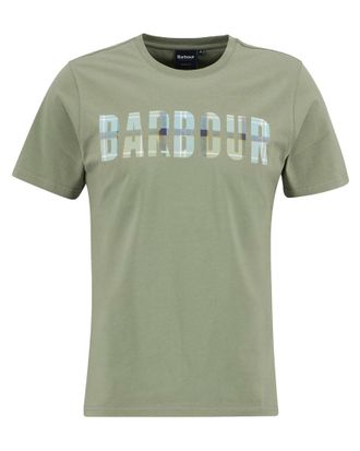 Barbour T-Shirt aus Baumwolle mit Label-Print, Tailored Fit in