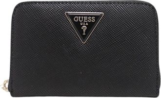Guess Femme, Accessoires, Noir, Taille: ONE Size Portefeuille en &eacute;co-cuir avec fermeture &eacute;clair