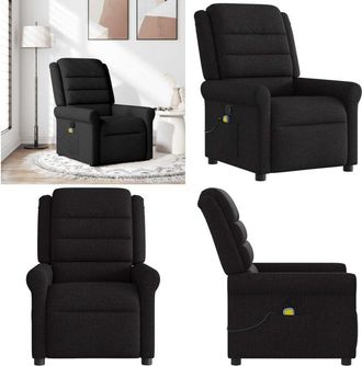 vidaXL Massagesessel Schwarz Stoff - Vidaxl