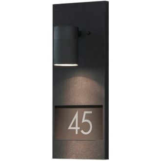 Konstsmide Applique murale de num&eacute;ro de maison Modena Noir mat KONSTSMIDE
