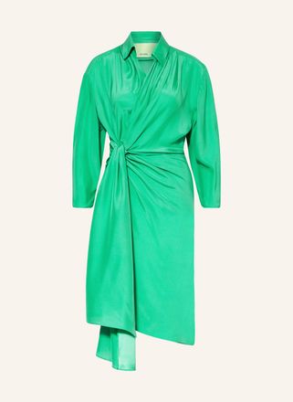 Gauge81 Wickelkleid Miya Aus Seide Mit 3/4-Arm gruen