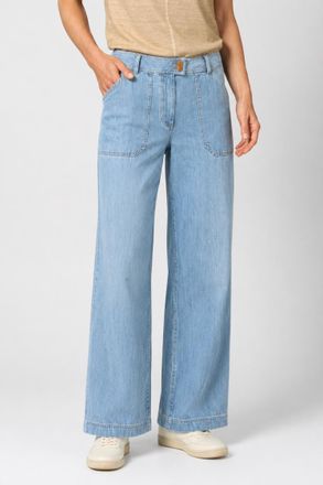 Hempage Hempage Damen vegan Jeans Straight Leg Aquablau