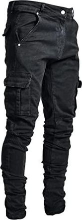 TOMWELL Jeans Homme Stretch Slim Fit Pantalon Skinny Pantalon Denim Styles Casual Vintage Travail Pantalon Cargo Déchiré Homme Denim Jeans Coupe Ajustée pour 