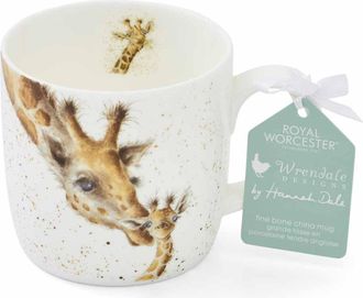 Portmeirion Wrendale by Royal Worcester Tasse mit Giraffenkuss-Motiv, mehrfarbig