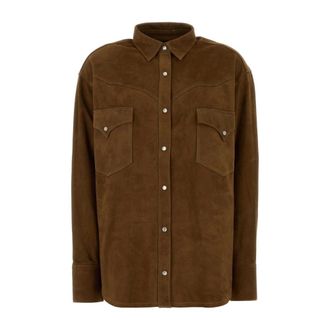 Lois Femme, Vestes, Brun, Taille: 38 FR Suede Shirt