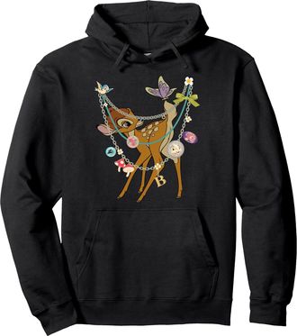 Disney Bambi Forest Friends Charm Necklace Print Pullover Hoodie