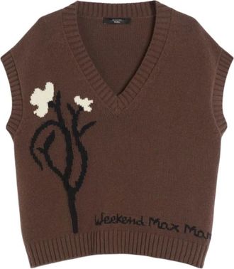 Max Mara Femme, Pulls, Brun, Taille: 36 FR Crusca Gilet
