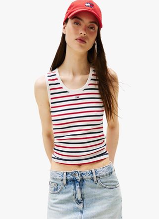 Tommy Hilfiger Top c&ocirc;tel&eacute; en coton