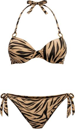 Twinset Femme, Maillots de bain, Multicolore, Taille: 44 FR Zebra Print Push-Up Bikini