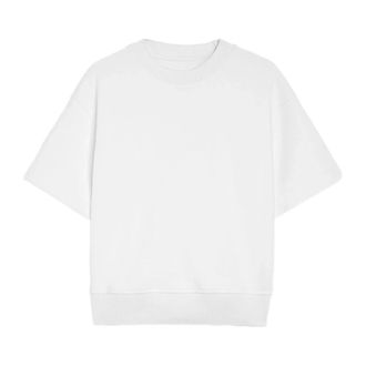 Jil Sander Homme, Tops, Blanc, Taille: L T-shirt ras du cou en coton