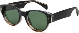 Generic Lunettes De Soleil &Agrave; Monture Ronde For Hommes Et Femmes, Tendance, Shopping, Prise De Photo, Sport, Vacances En Plein Air(Green)