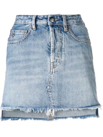 Marcelo Burlon Jeansrock im Vintage-Look - Blau