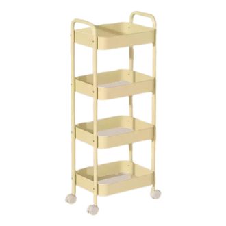 Generic K&uuml;chenwagen, 3-st&ouml;ckiger Rollwagen aus Metall mit R&auml;dern - Multifunktionaler Aufbewahrungswagen f&uuml;r K&uuml;che, Bad, B&uuml;ro, Wohnzimmer und Balkon - Einfache