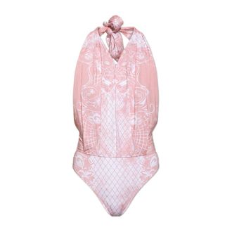 Balmain Femme, Maillots de bain, Rose, Taille: 38 FR Maillot de bain imprim&eacute; en Lycra