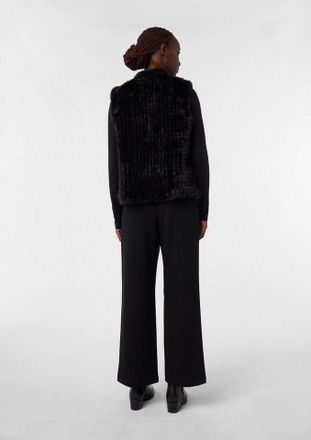 Comma Outdoorjacke Outdoor-Weste Weste aus gestricktem Kunstpelz