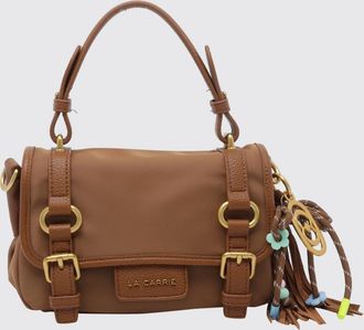 La Carrie Mini-Handtasche aus Nylon mit magnetischem Klappverschluss und Logo-Anh&auml;nger