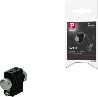 Paulmann 97845 Seilsytem Socket Lampenhalter GX5,3 max. 50W 12V Schwarz Metall