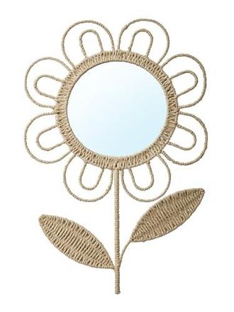 Vertbaudet Miroir XL Fleur Mural Beige TU