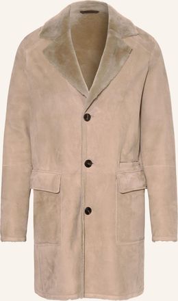 Manzoni24 Manzoni 24 Ledermantel beige