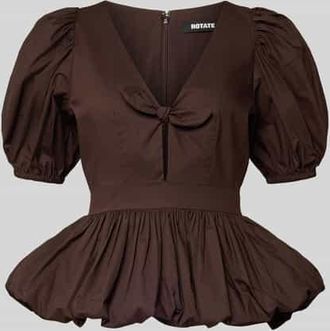 Rotate Blusenshirt mit V-Ausschnitt