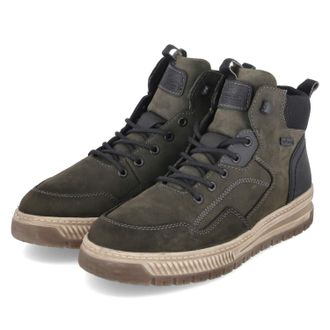 Rieker 38554-54 Stiefel mit Warmfutter Leder und Synthetik Herren in grün - Gr. 41