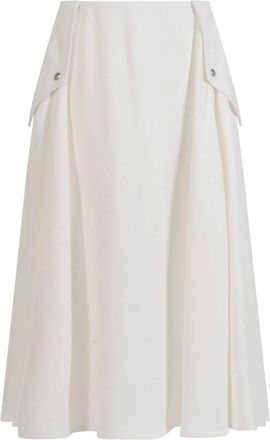 Bottega Veneta Femme, Jupes, Blanc, Taille: 34 FR Asymmetric Wrap Skirt