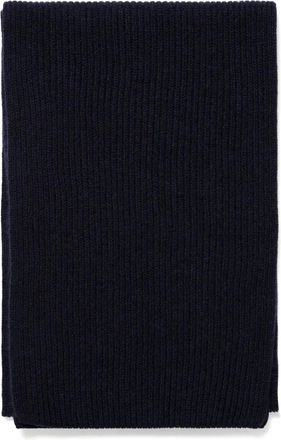 Sunspel Ribbed Scarf - Blau