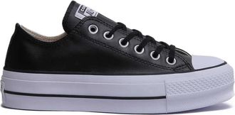 Converse Klassischer Leder-Plattform-Sneaker Damen - - Shoes - Damen - Schwarzk - 39 1/2 EU