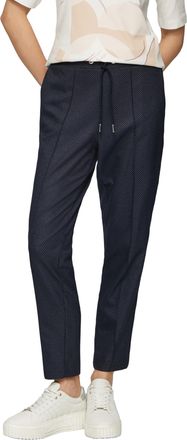 s.Oliver Fein Gepunktete Jogpants mit Tapered Leg