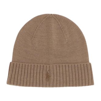 Polo Ralph Lauren Bonnet en laine avec logo - Homme - Accessoires - Beige - Taille: ONE Size