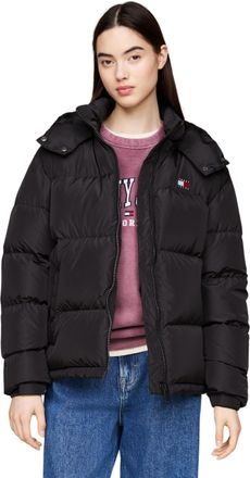 Tommy Jeans Damen Pufferjacke Alaska Wasserabweisend, Schwarz (Black), XL