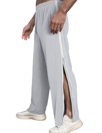 Feoya Trainingshose Herren Reha Hose Durchgehendem Reissverschluss Jogginghose Lose Passform Seitlich zu &ouml;ffnen Sporthose Abrei&szlig;hose Freizeithose Sportswear