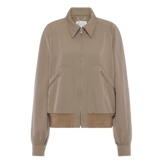 Maison Margiela Femme, Vestes, Beige, Taille: 36 FR Wool Pea Coat