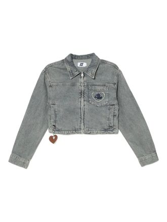 Izzue veste &agrave; patch logo - Bleu
