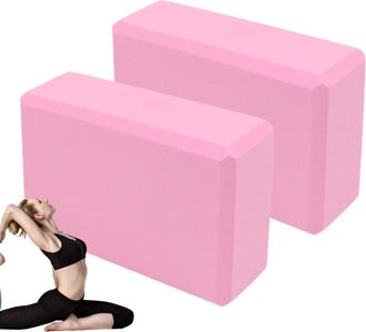 Generic Yoga-Blöcke | 2er-Pack rutschfeste EVA-Schaumstoff-Übungsblöcke | Balance- und Dehngeräte für Anfänger und Fortgeschrittene, perfekt für Heimtraining,