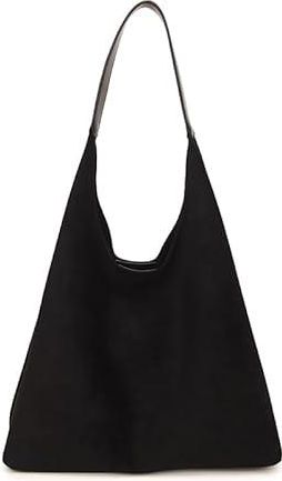 Generic Sac &agrave; bandouli&egrave;re en daim synth&eacute;tique - Grande capacit&eacute; - Tendance - R&eacute;sistant &agrave; lusure - Sac fourre-tout vintage - Sac de travail pour femme avec poc