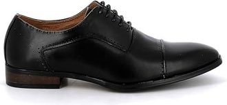 UOMO Design Richelieu Homme &agrave; Bout rapport&eacute; - Richard (5858_Noir, 41)