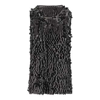 Niccol&ograve; Pasqualetti Niccol&ograve; Pasqualetti, Femme, Tops, Noir, Taille: 36 FR D&eacute;bardeur &agrave; paillettes Sans manches Noir