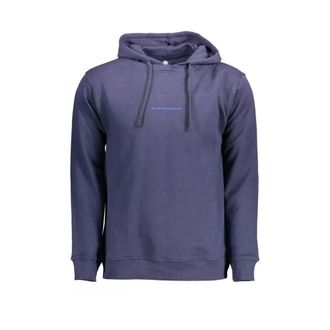 North Sails Homme, Sweatshirts et sweats à capuche, Bleu, Taille: 2XL Sweat à Capuche en Coton Bleu avec Imprimé