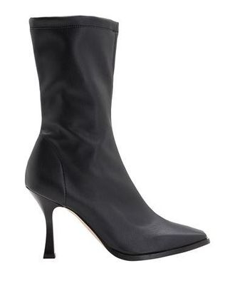 8 by YOOX GLOVE STRETCH LEATHER SQUARE TOE HEELED ANKLE BOOTS