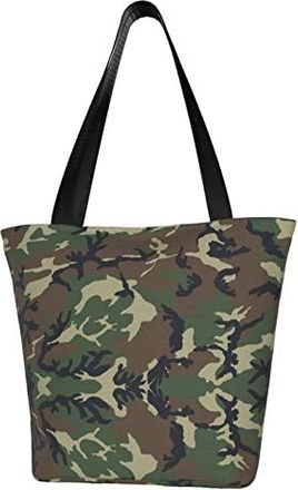 AOOEDM Camo Tote Bag Femmes Capacit&eacute; &Eacute;paule &Eacute;picerie Sacs